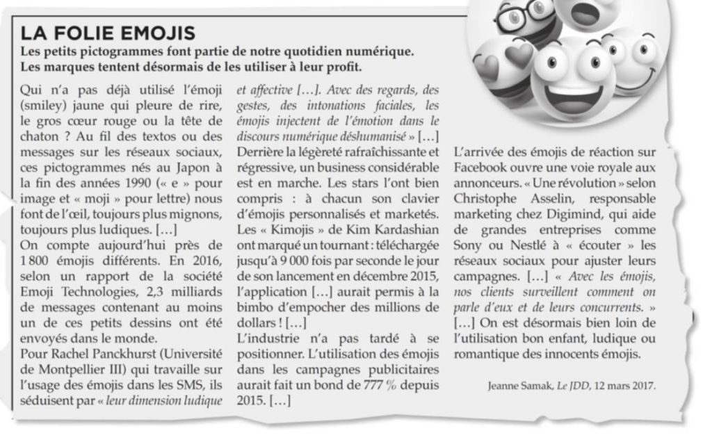 French reading practices and preparation DELF B1