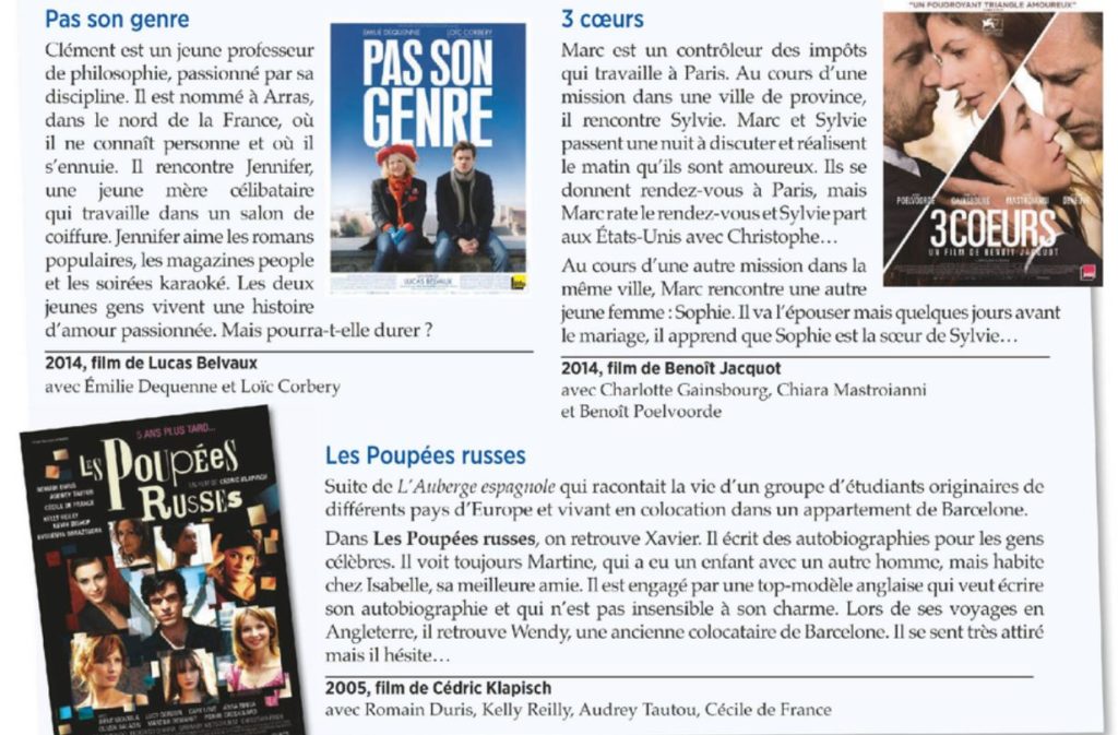Which French movie to chose and discuss in French