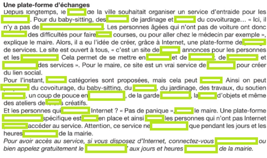 Listening comprehension in French - Services Internet (Levels A2 and +)