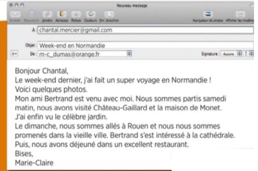 Use of past tense in French - Talking about a trip (A2 and +)