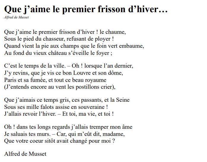 Poemes d' hiver - Online French Tutor